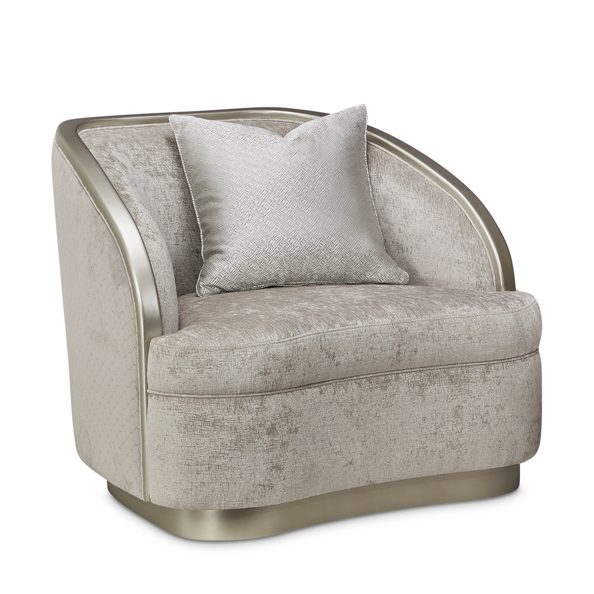 Michael Amini Lanna Matching Chair - Storm/Silver Mist | Wayfair